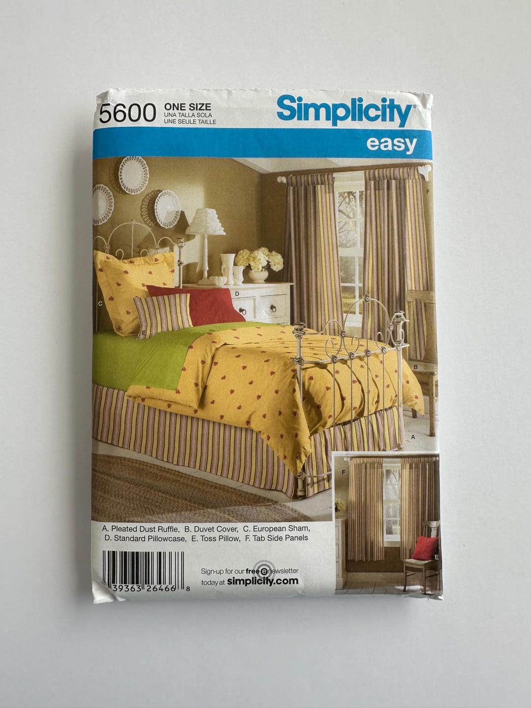 Simplicity Easy Sewing Pattern 5600, Bedroom Accessories, Dust Ruffle ...