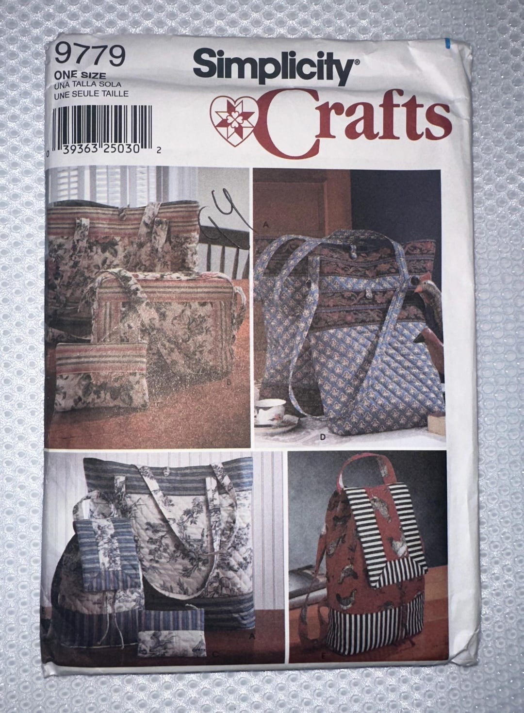 Simplicity 9779 Sewing Pattern Crafts, Tote Bags in Three Sizes ...