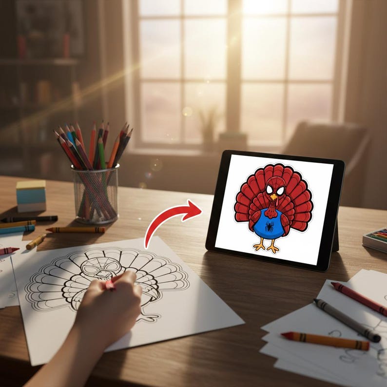 Spiderman Disguise a Turkey Printable, Superhero Turkey Costume, Hide a ...