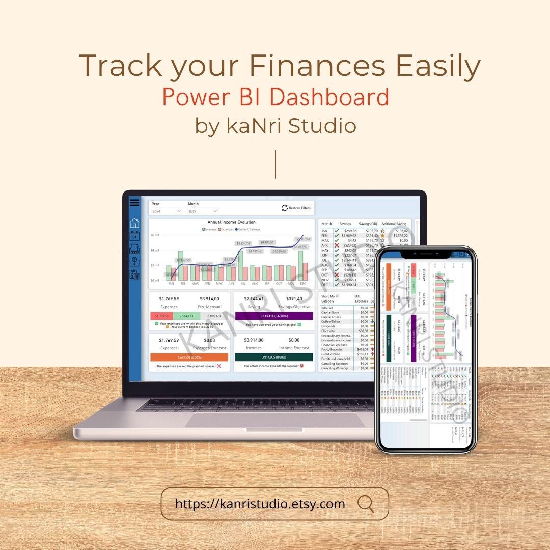 Power BI Financial Dashboard | Income & Expense Tracker (PRO Version ...