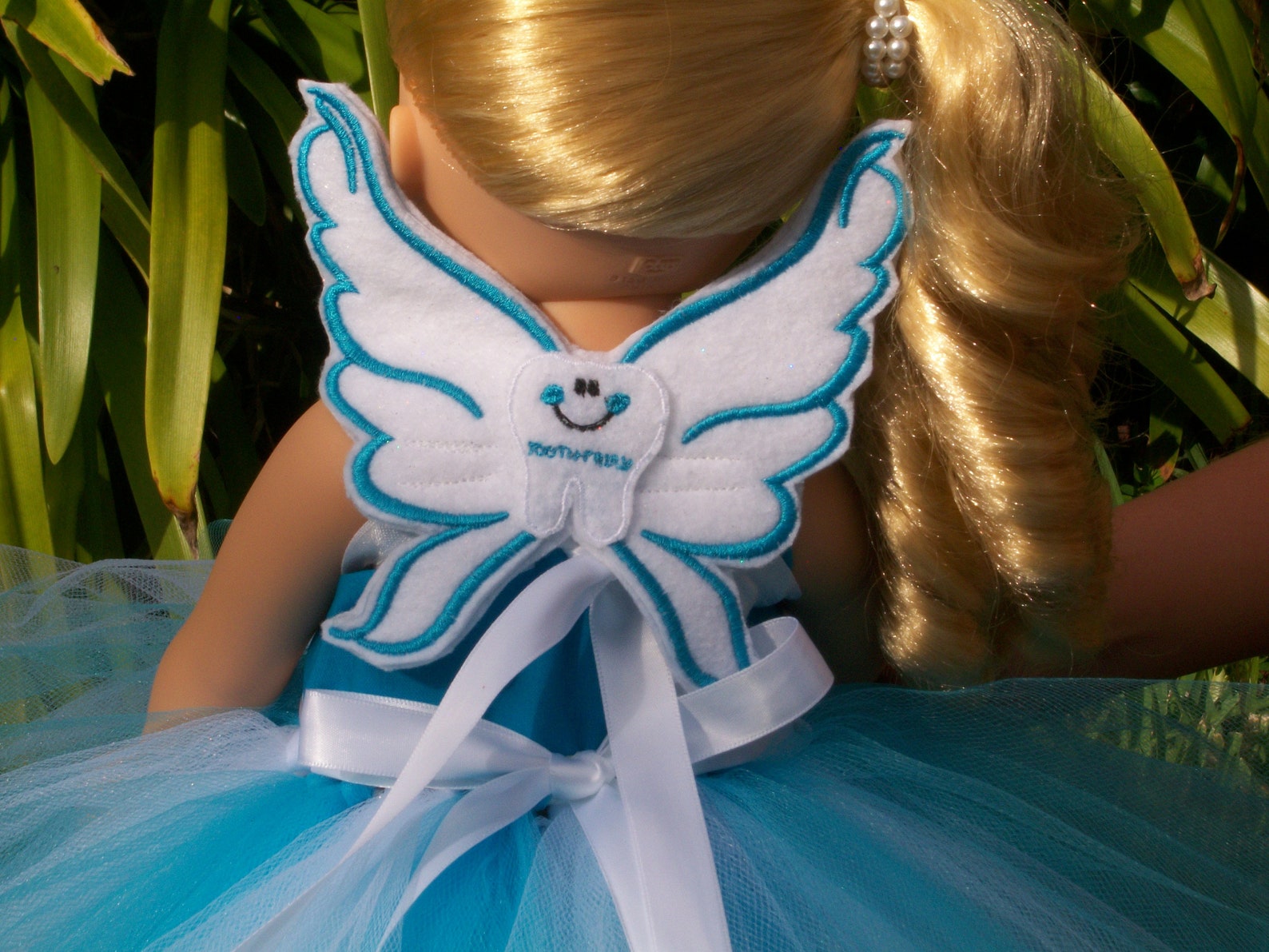 The Hair Bow Factory Tooth Fairy Inspired Turquoise and White Tutu ...
