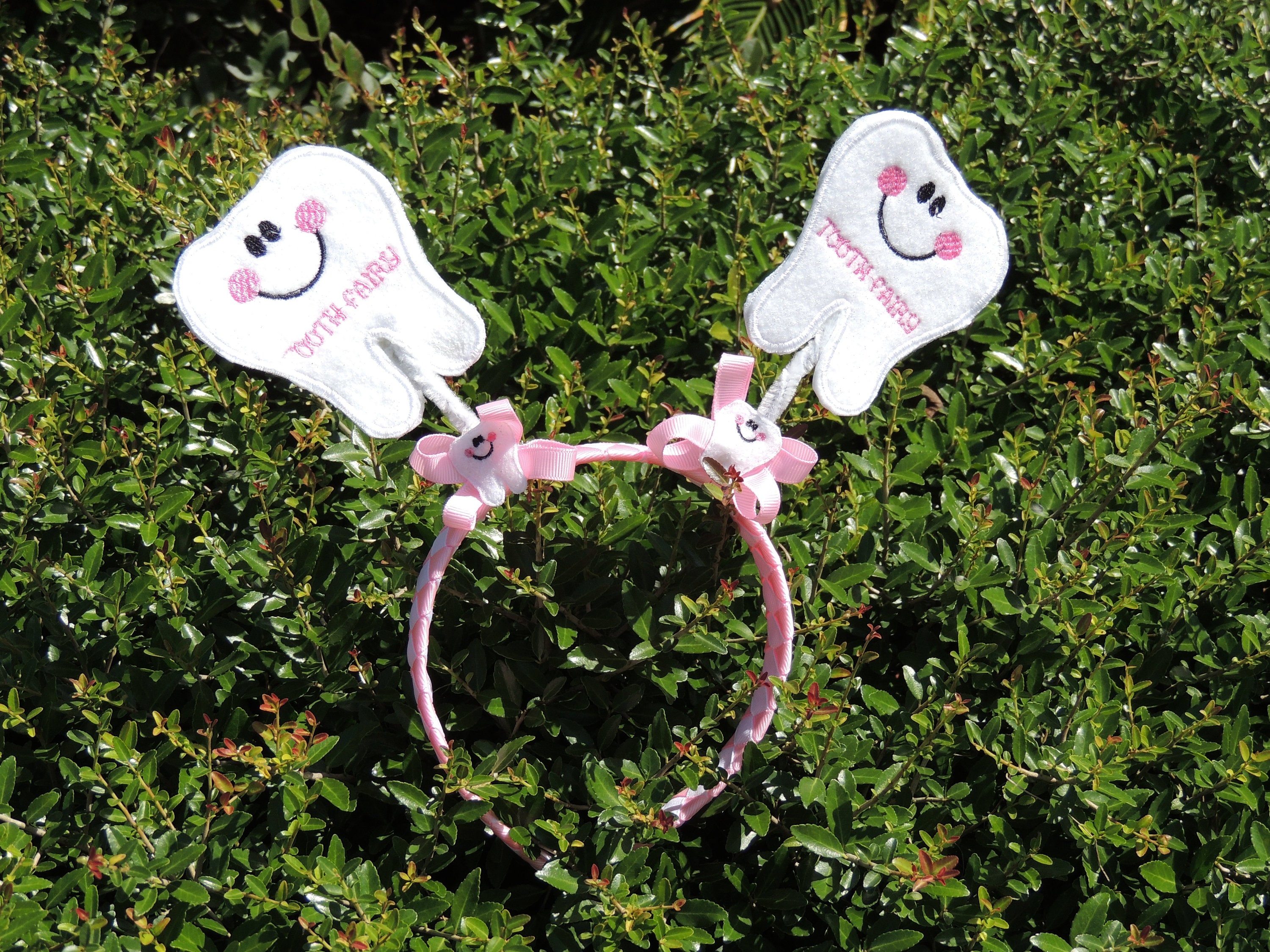 The Hair Bow Factory Tooth Fairy Pink and White headband Pick | Etsy