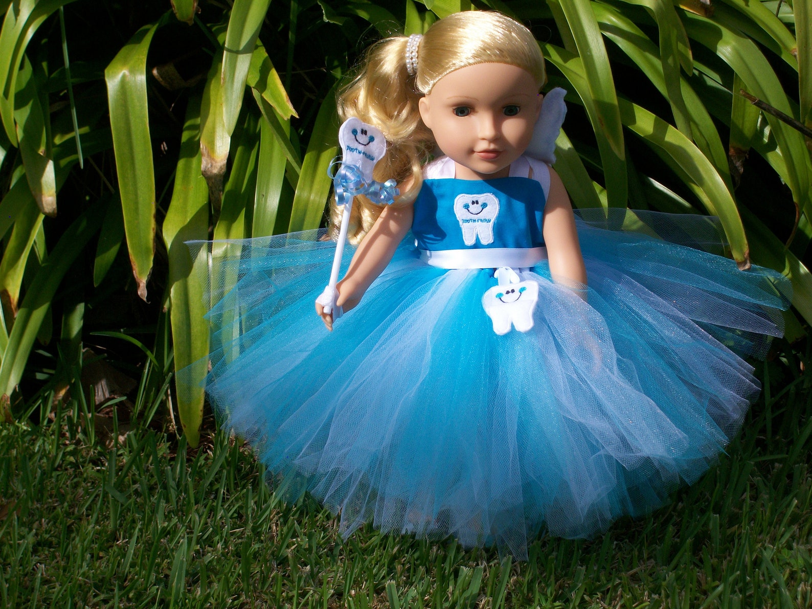 The Hair Bow Factory Tooth Fairy Inspired Turquoise and White Tutu ...