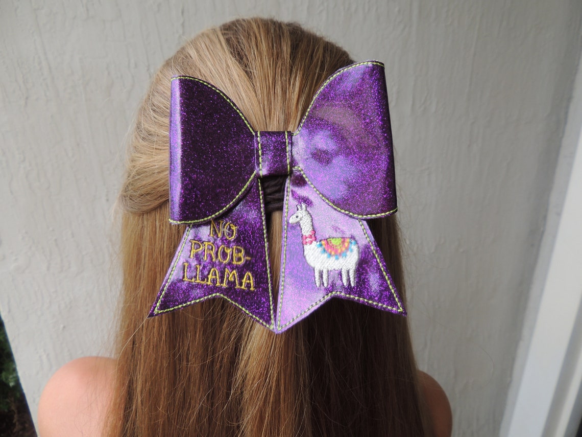 The Hair Bow Factory Purple No Prob Llama Vinyl Boutique Hair | Etsy