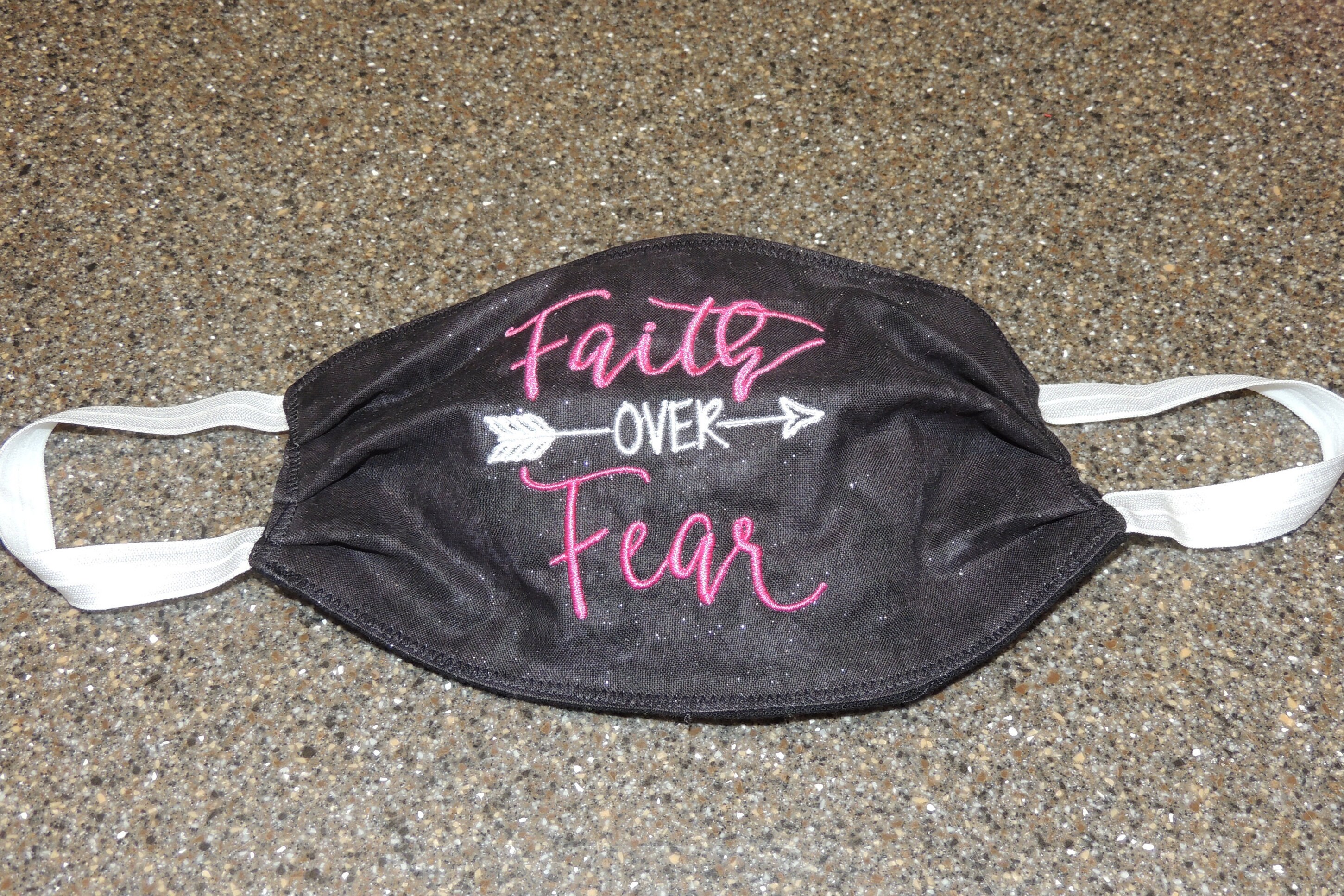 The Hair Bow Factory Faith Over Fear Adult Face Mask Handmade | Etsy