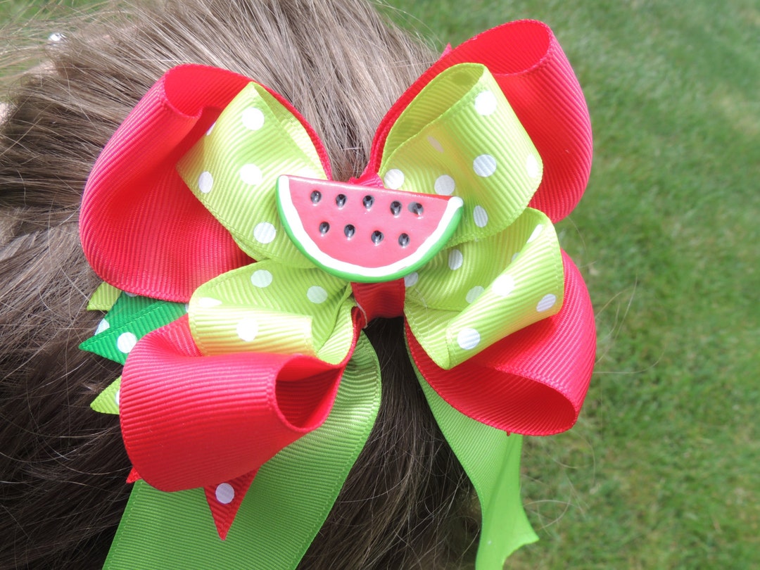 The Hair Bow Factory Summer Fun Watermelon Hair Bow - Etsy