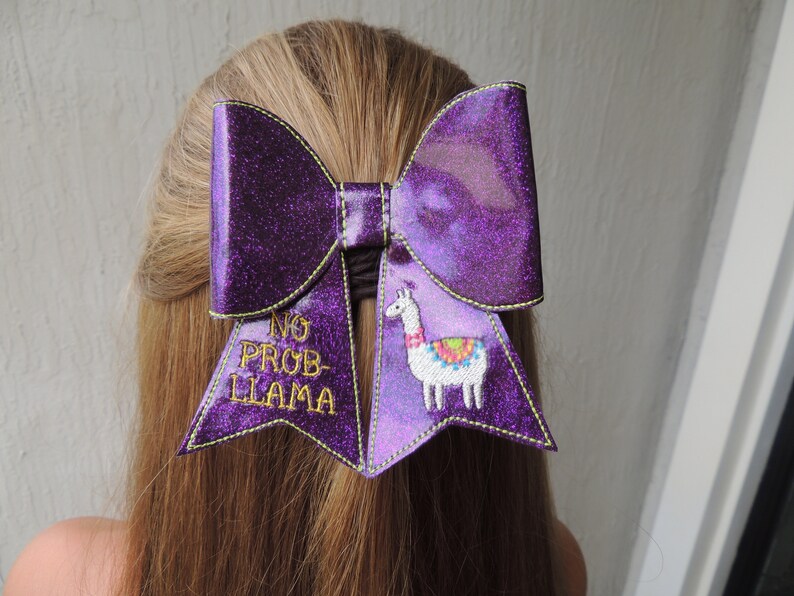 The Hair Bow Factory Purple No Prob Llama Vinyl Boutique Hair | Etsy