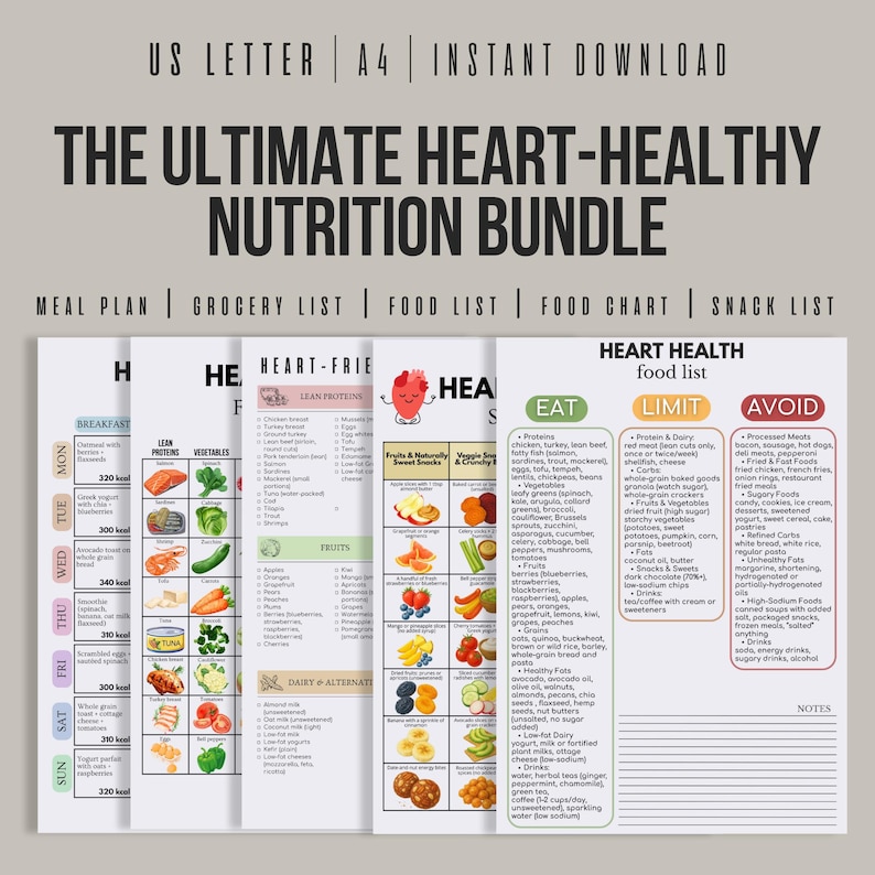 The Ultimate Heart-healthy Nutrition Bundle, Heart Healthy Food List ...