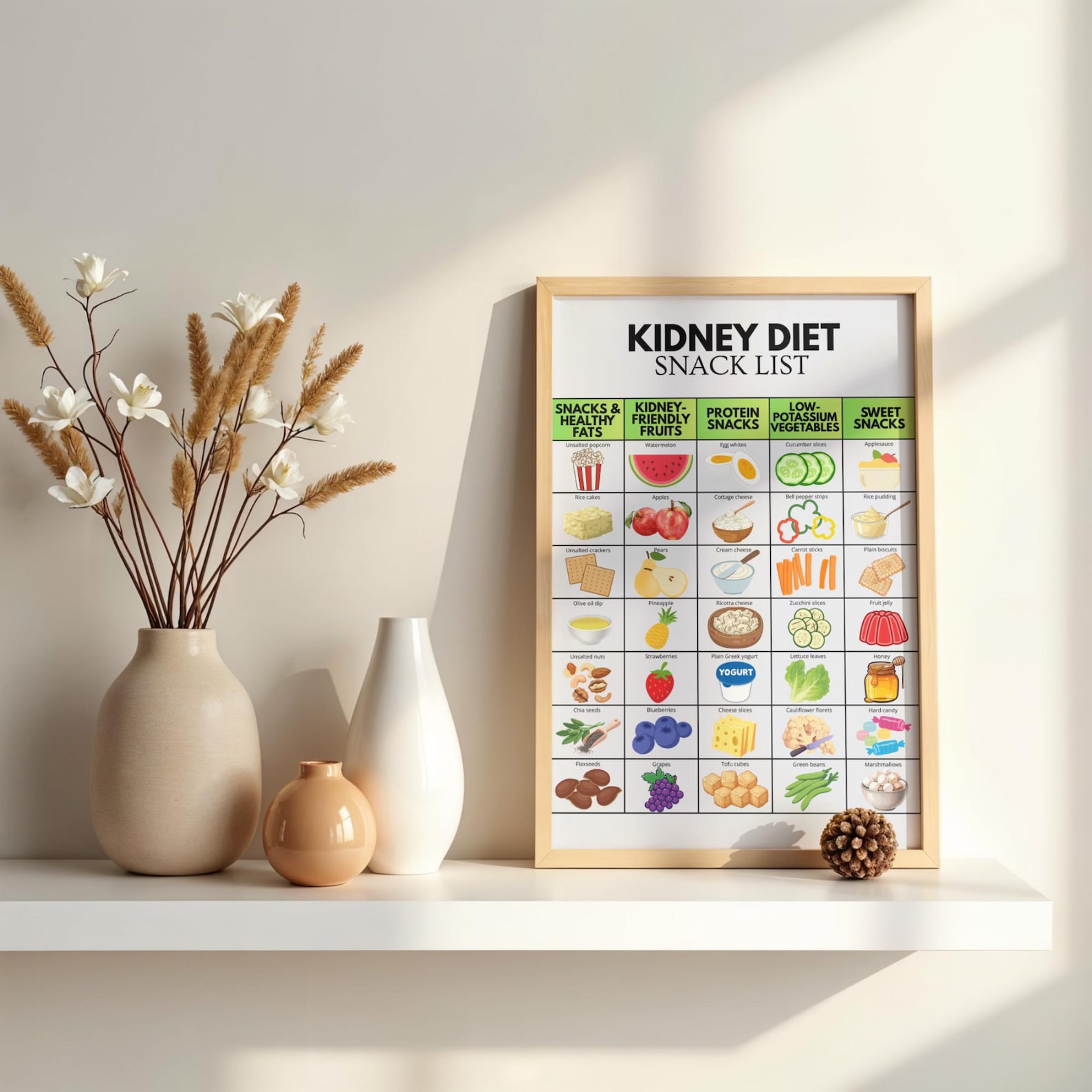 Kidney Snack List, Renal Diet Snacks, Low Sodium Snacks, Low Potassium ...