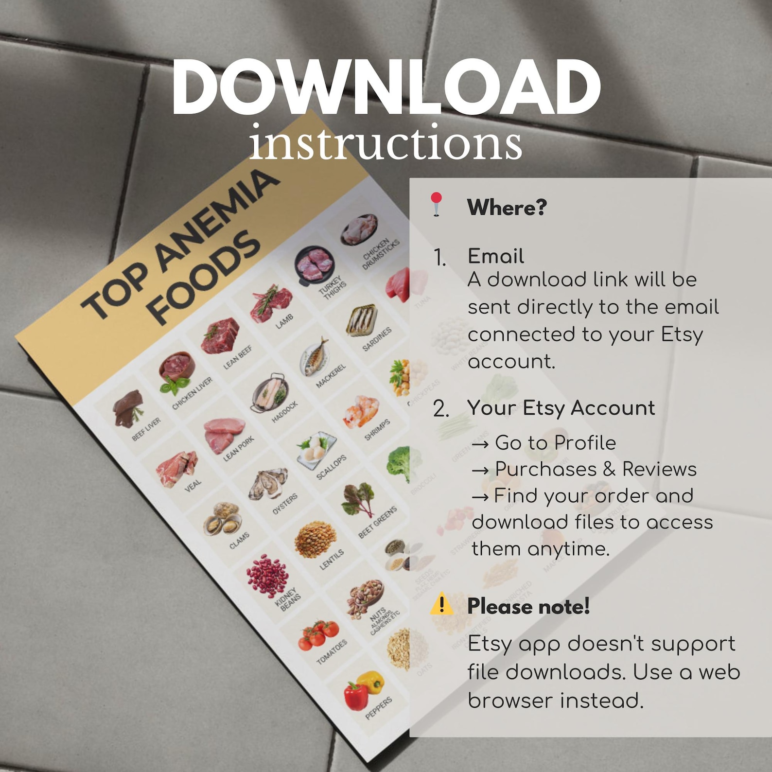 Anemia Food Chart, High Iron Foods List, Iron Rich Foods Guide, Iron ...