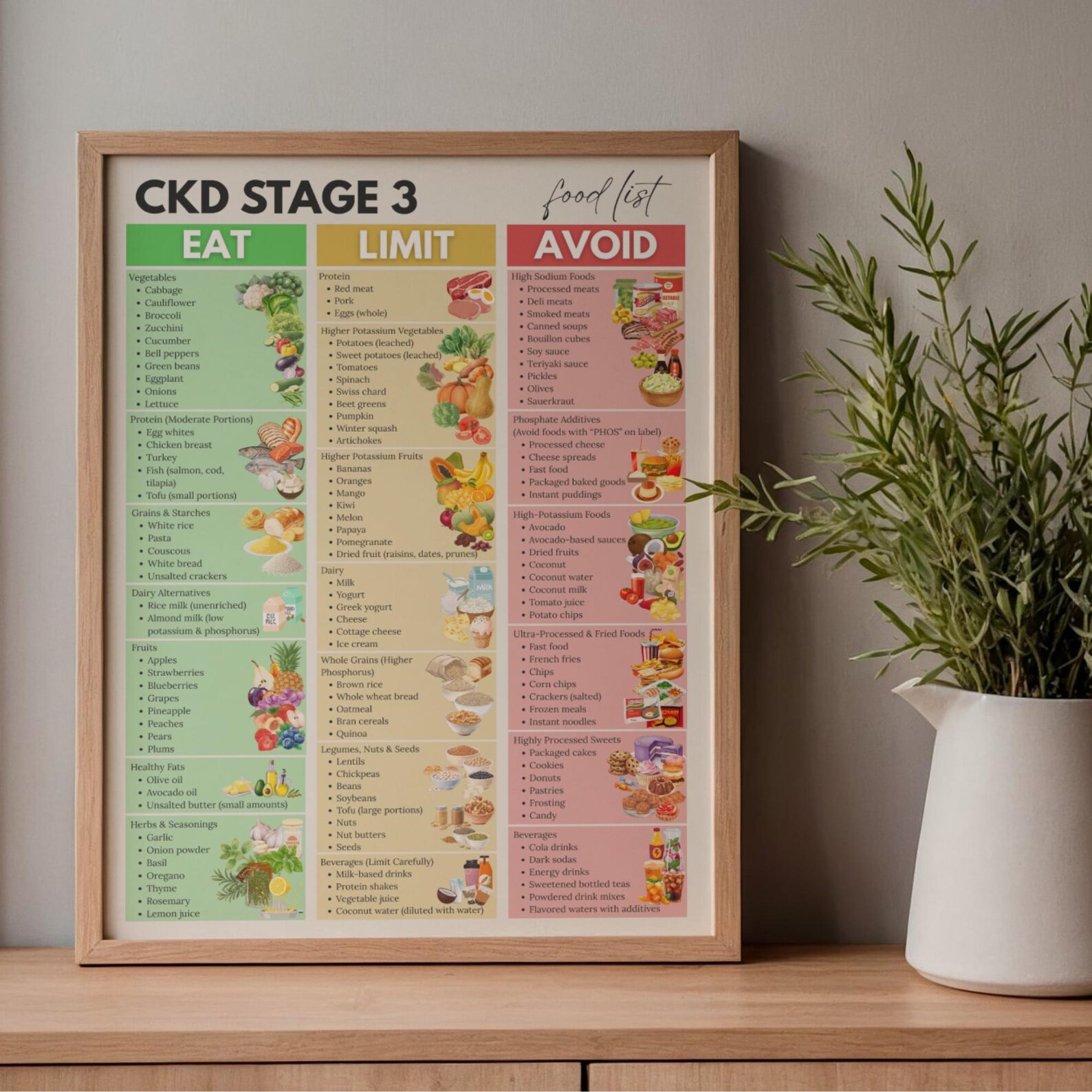 CKD Stage 3 Food List, Renal Diet, Kidney Diet, Kidney Food List ...