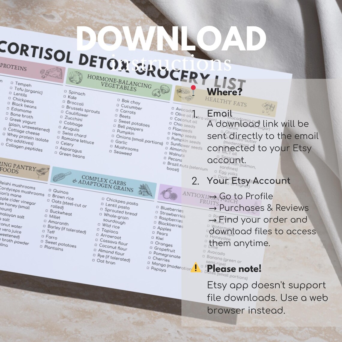 Cortisol Detox Grocery List, Cortisol Meal Plan, Healthy Food List ...