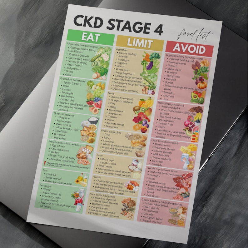 CKD Stage 4 Food List, Stage 4 Kidney Food, Renal Diet Stage 4, CKD ...