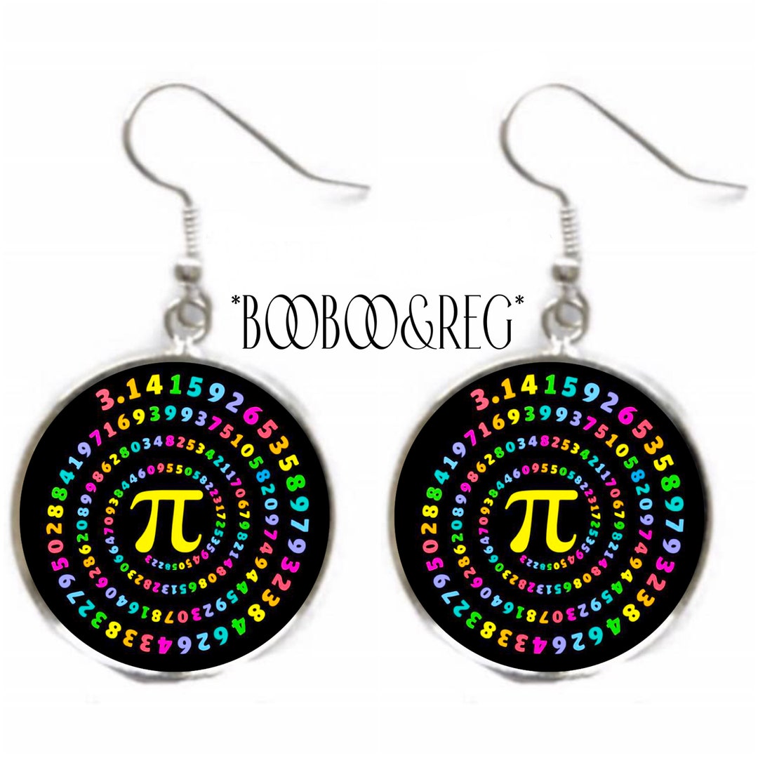 Pi Day Earrings 3.14 March 14 Math Teacher Gift Math Jewelry Silver ...