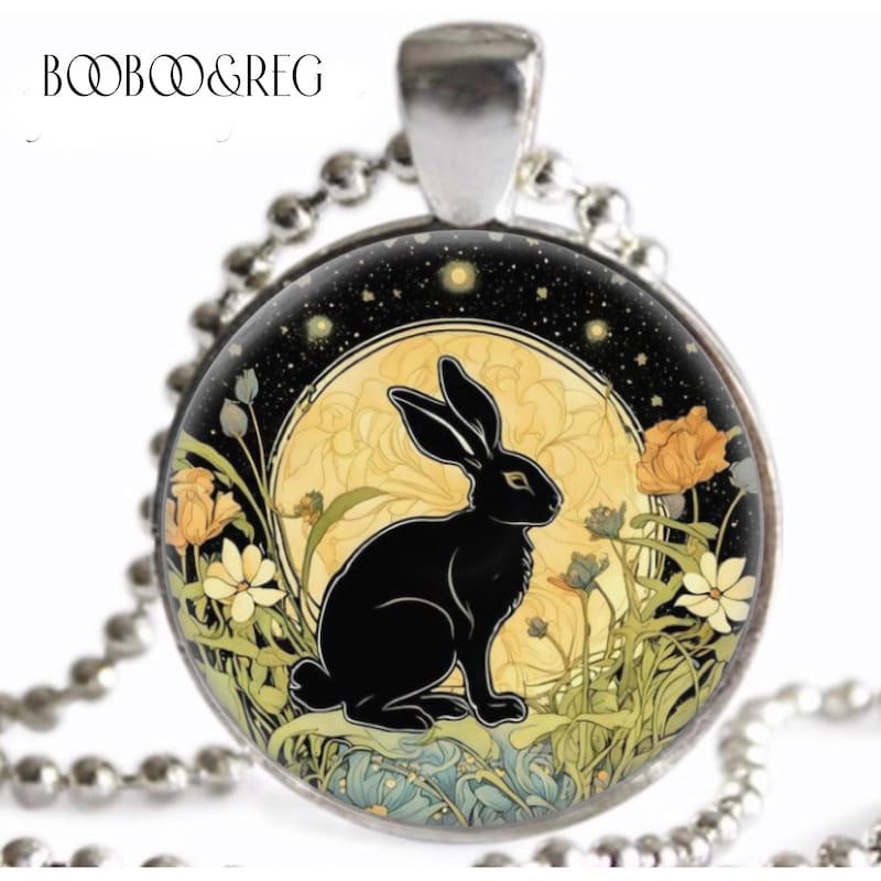 Rabbit Necklace - Etsy