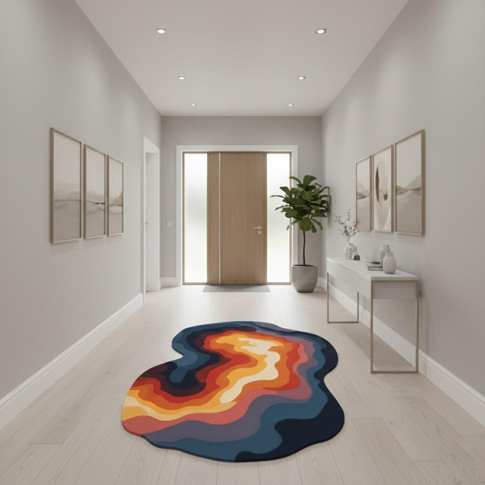 Lava Flow Rug | Fire-inspired Organic Shape Modern Carpet - Etsy