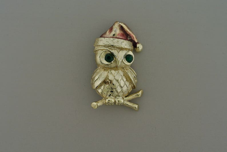 Tancer II Christmas Owl Brooch. - Etsy