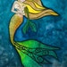 Mermaid and Child Watercolor Print by Damon Crook (sized for 11 X 14 ...
