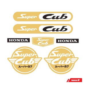 Super Cub Decal Set – Vintage Style Motorcycle Stickers for Honda Cub ...