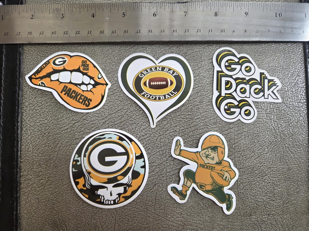 5 Pack Green Bay Packers Stickers -8 - Etsy