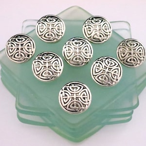 5 Silver Metal Buttons Celtic Knot Buttons 5 Gaelic Irish Ireland ...