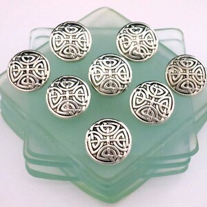 5 Silver Metal Buttons Celtic Knot Buttons 5 Gaelic Irish Ireland ...