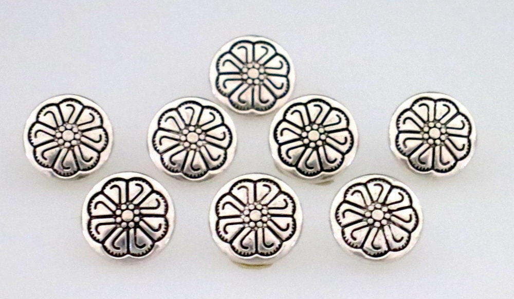 6 Mandala Native American Style Flower Floral Silver Black | Etsy