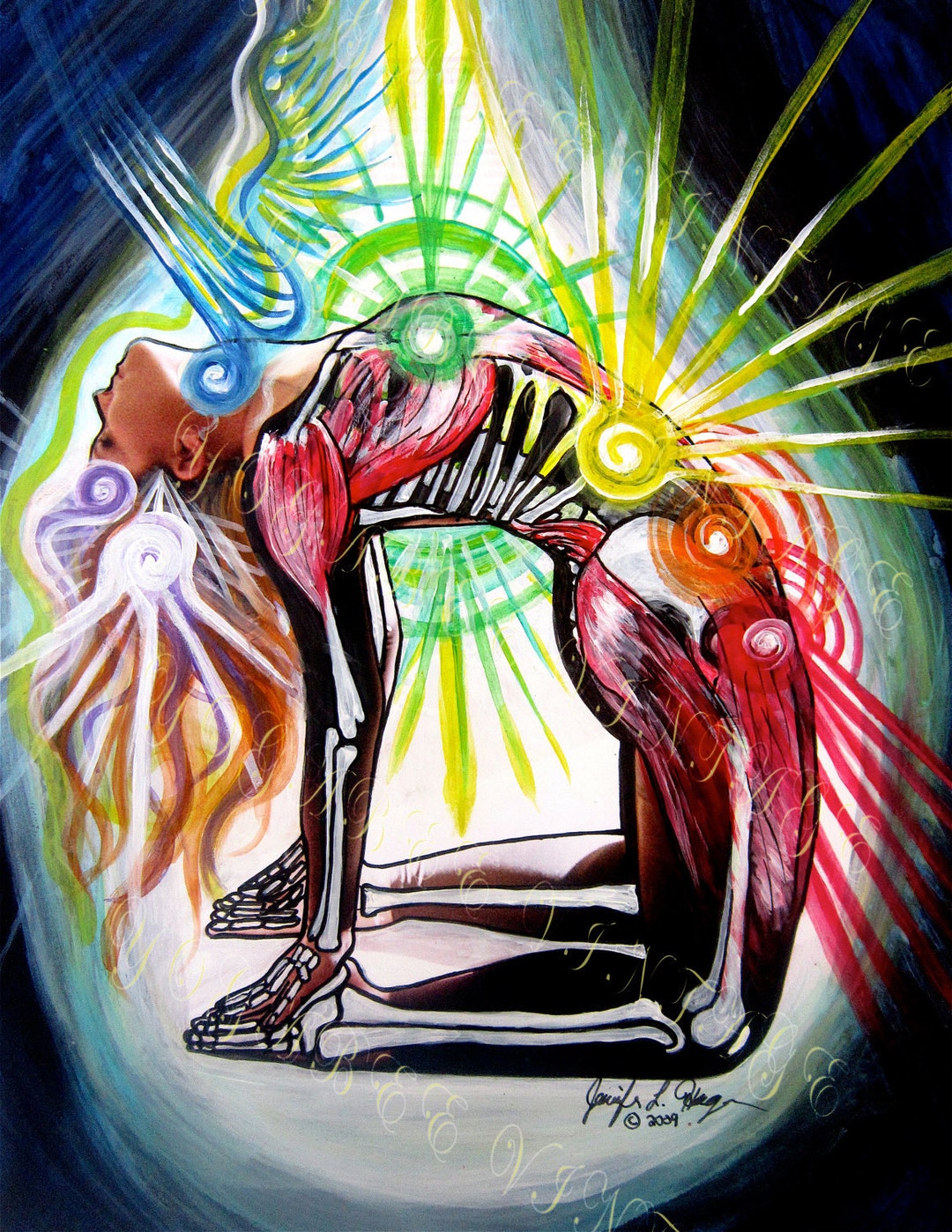 Yoga Art Anatomy Studio Series: Camel Pose ( 8 X 10 Digital Download ...