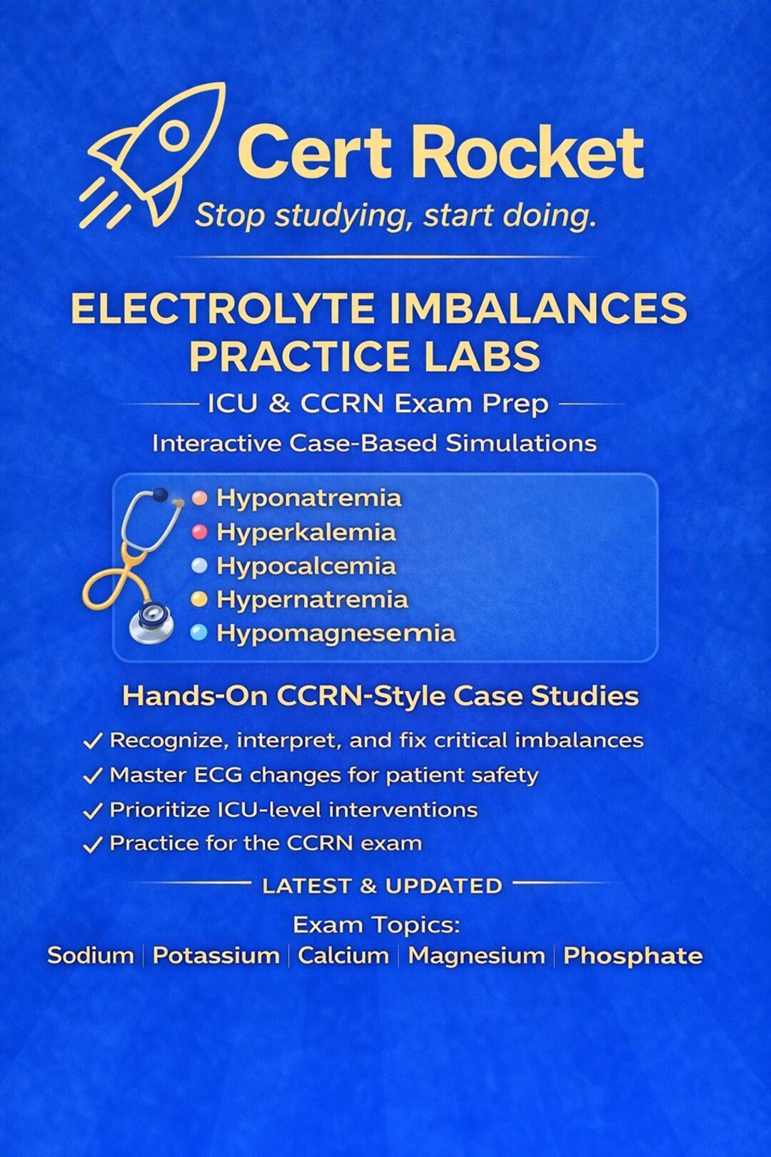 Electrolyte Imbalances Hands-on Labs Series | ICU CCRN Nursing Study ...