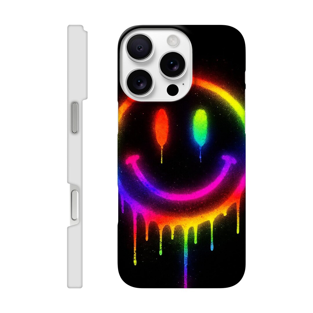 Rainbow Smiley Face Phone Case - Slim Protective Design for iPhone ...