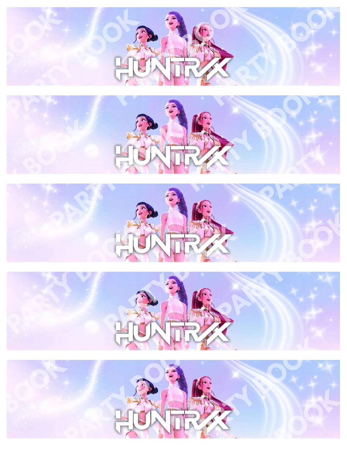 Huntrix Water Bottle Label PNG | Printable Party Favor | Demon Hunters ...