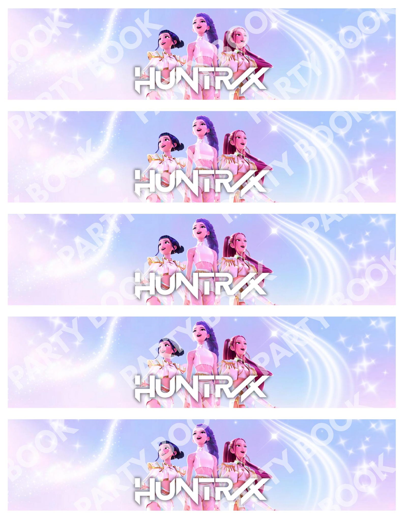 Huntrix Water Bottle Label PNG | Printable Party Favor | Demon Hunters ...