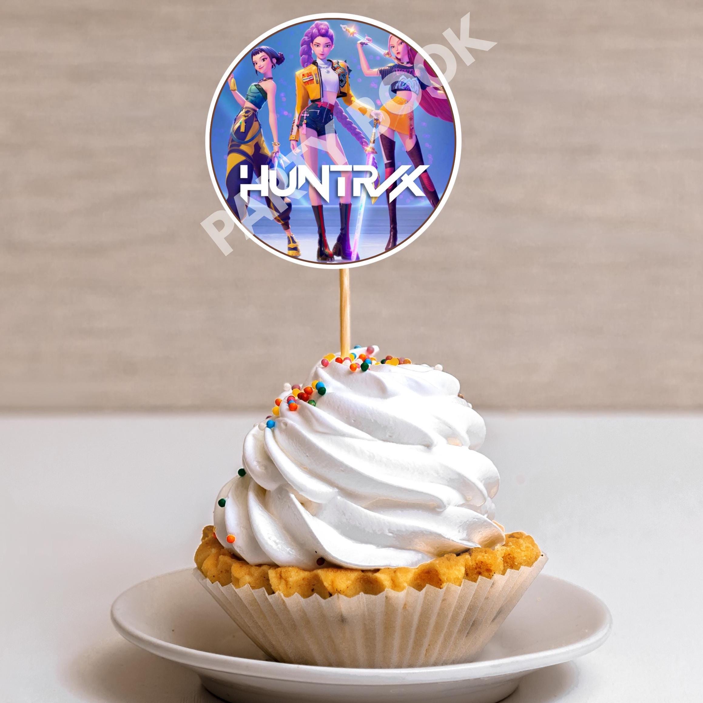 Huntrix Cupcake Toppers PNG | Kpop Demon Hunters Party Decor ...