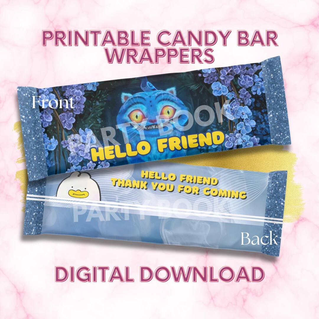 Derpy Tiger Candy Bar Wrapper | Kpop Demon Hunters Party Favor ...