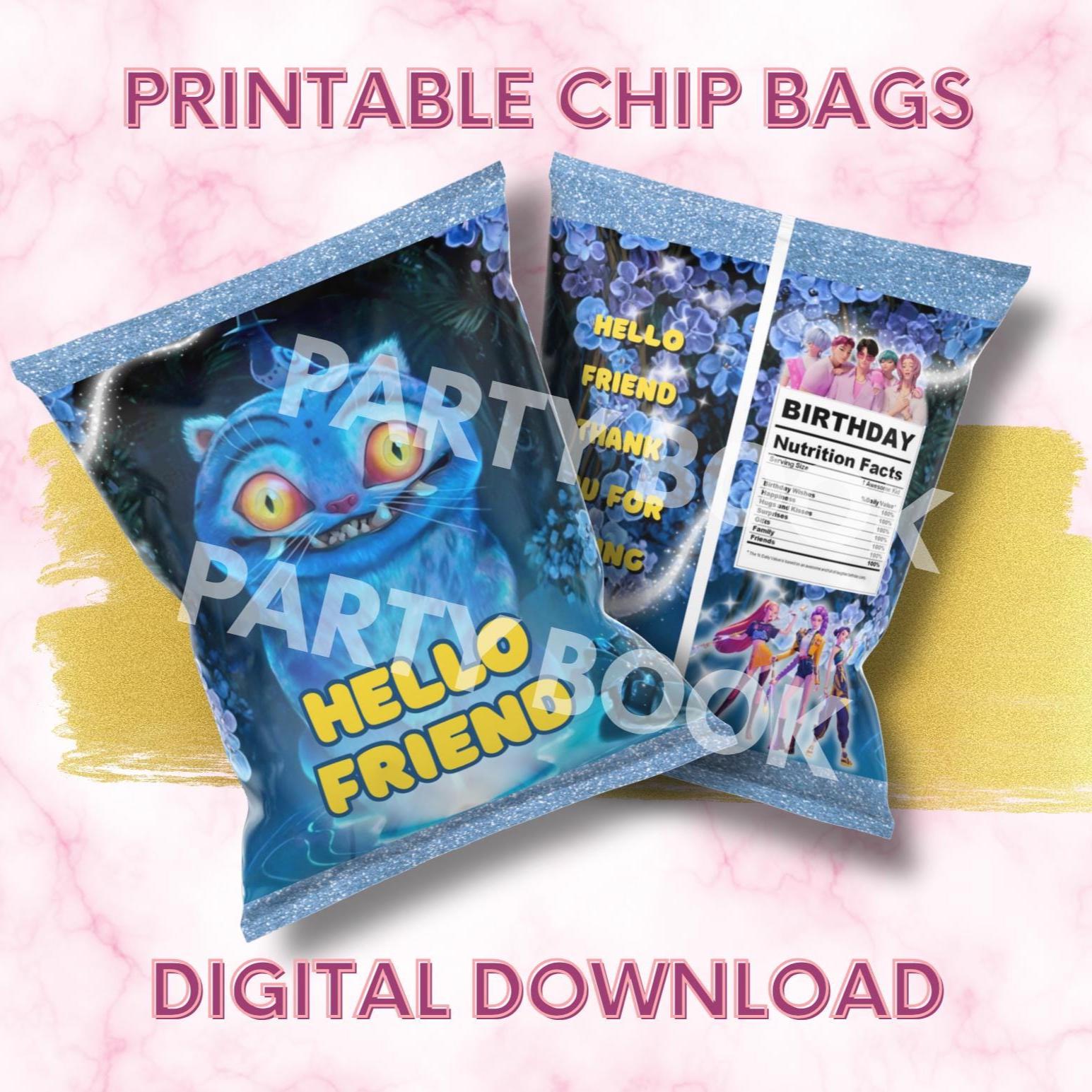 Derpy Tiger Chip Bag Wrapper | Kpop Demon Hunters Party Favor ...