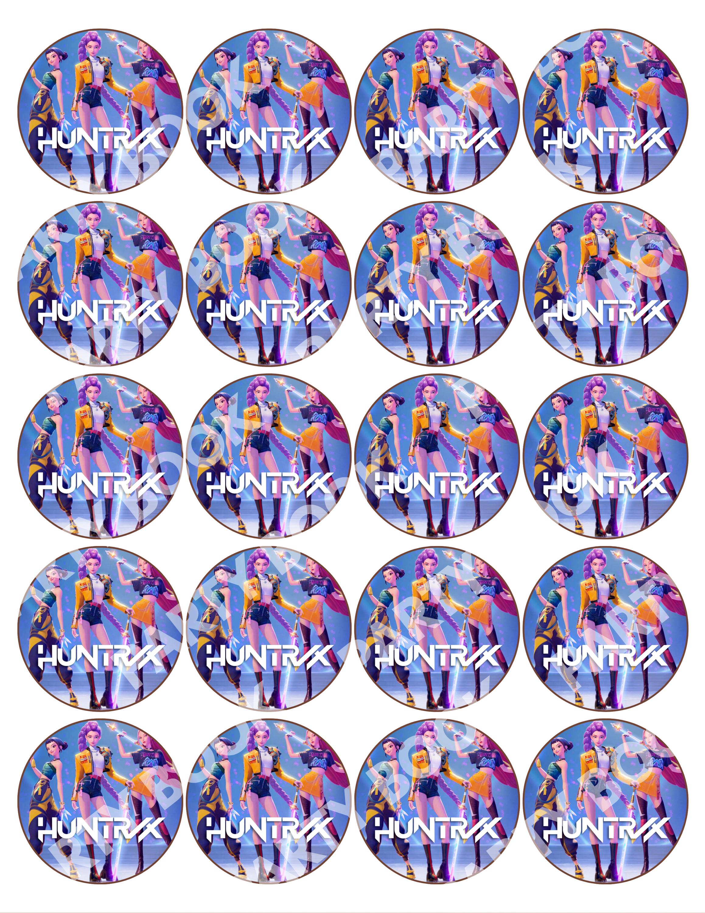 Huntrix Cupcake Toppers PNG | Kpop Demon Hunters Party Decor ...