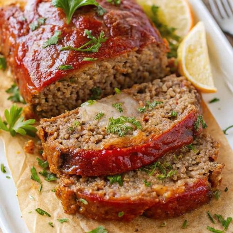 Classic Meatloaf Recipe With Sweet Tangy Glaze Easy Ground Beef Dinner ...