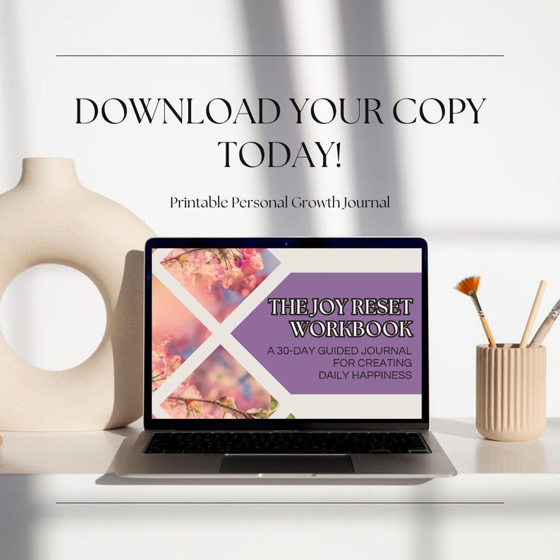Joy Reset Workbook | 30-day Self-reflection Journal (digital Download ...