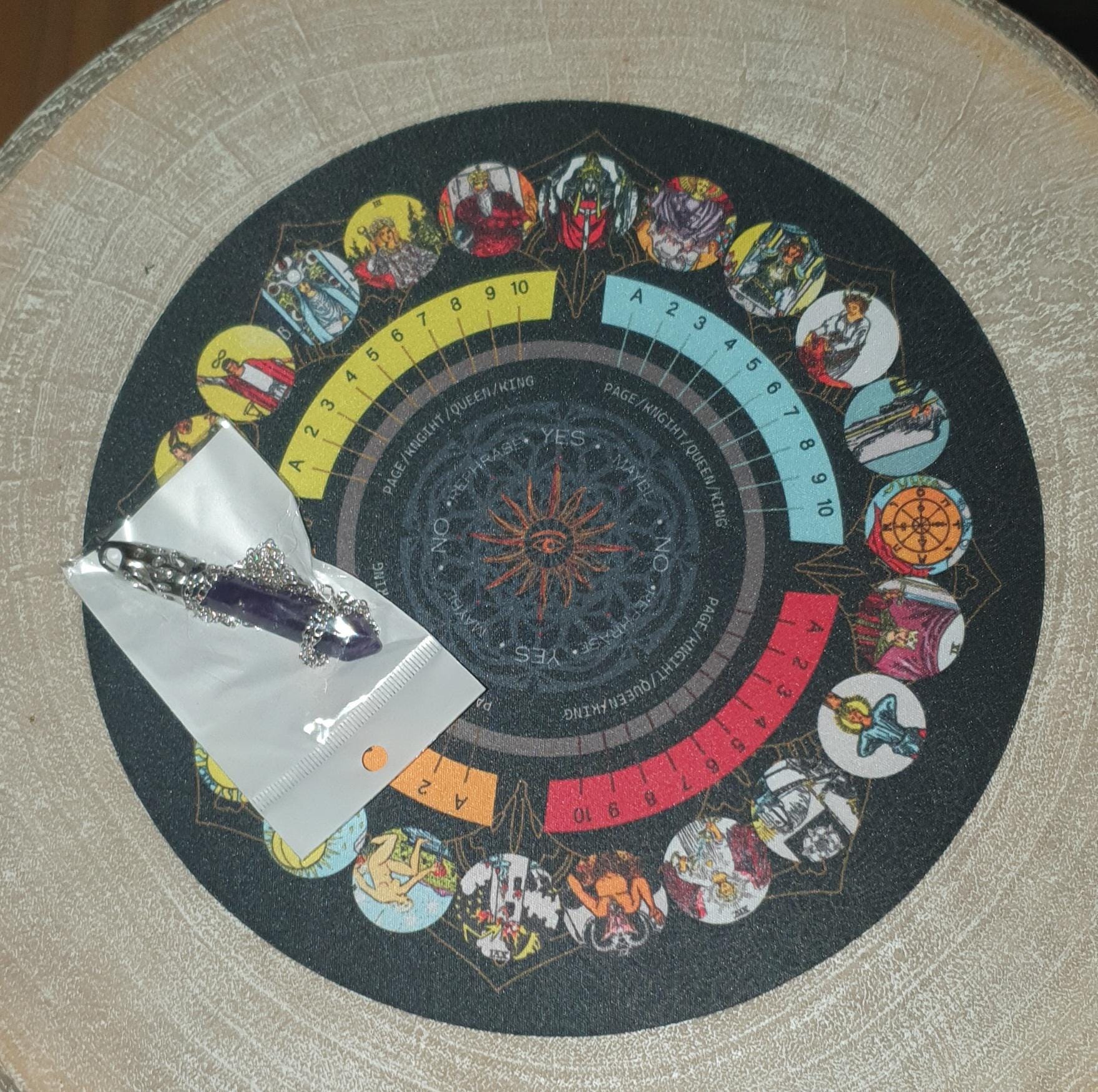 Ships to the UK Only!!! Tarot Pendulum Set Includes Amethyst Crystal ...