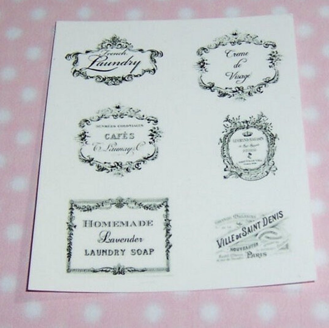 Dollhouse Labels Paper Decal - Etsy