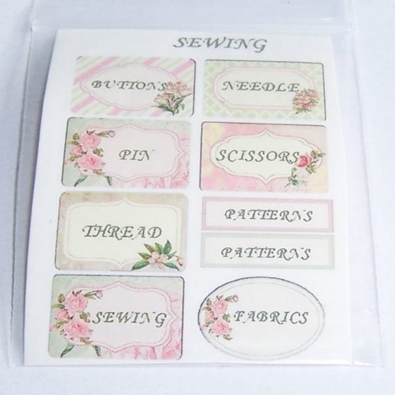 Dollhouse Labels Paper Decal - Etsy