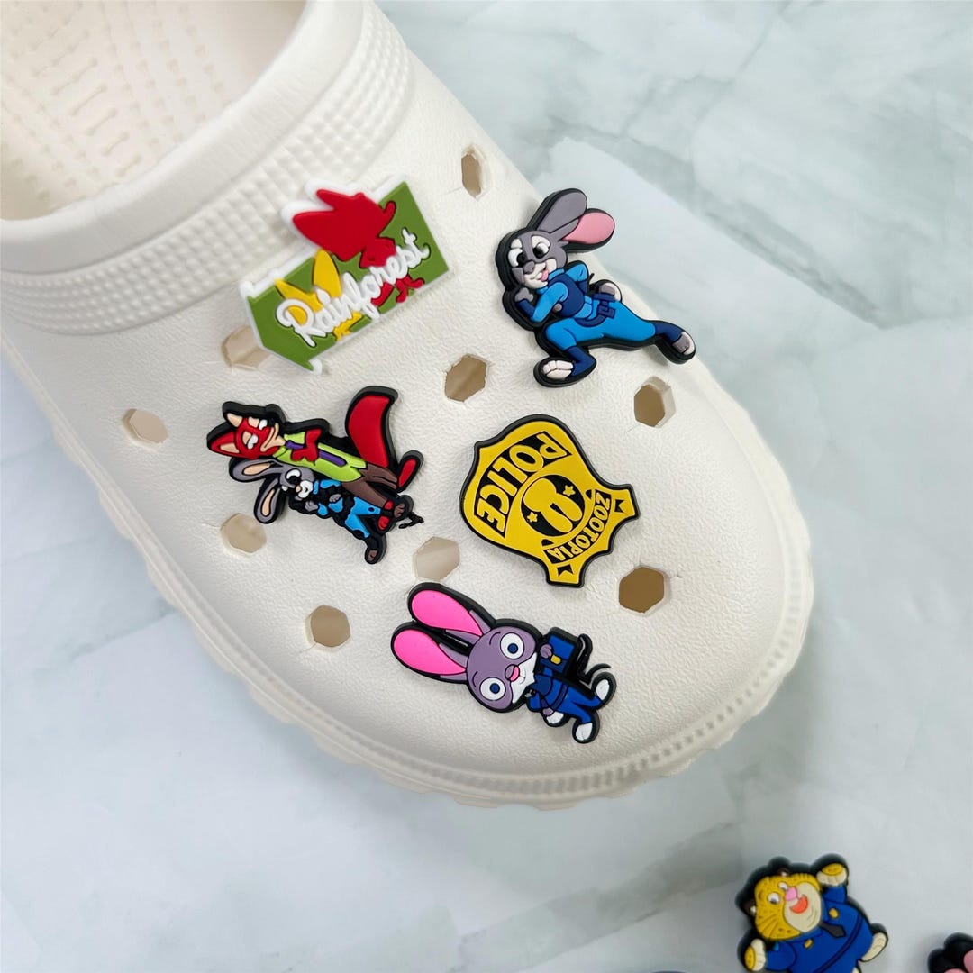 Zootopia Croc Charm | Judy Hopps Nick Wilde Shoe Charm | Cute Animal ...