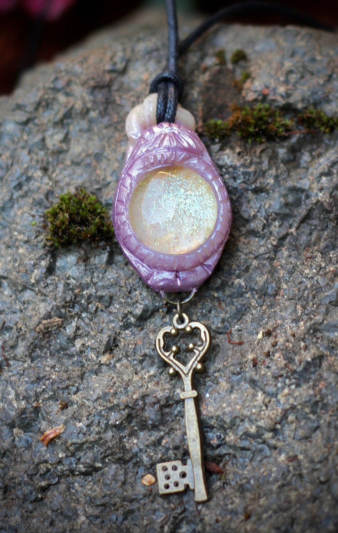 SALE Glass Orb, Antique Key Pendant, Necklace, Steampunk, Magical, Gift ...