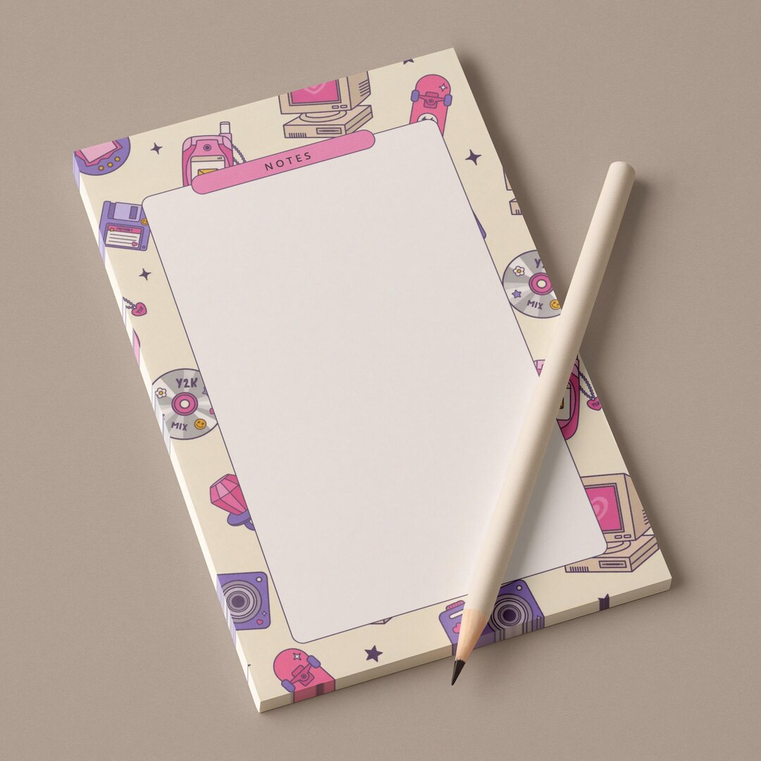 Y2K Mix Notes Notepad, Personalized Notepads, Personalized Gift - Etsy