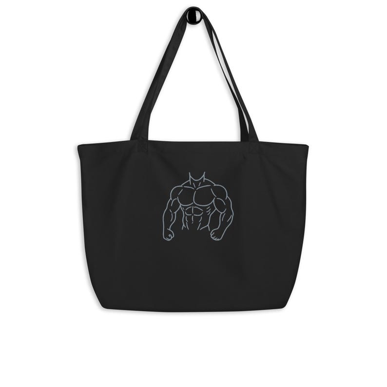 Large Organic Tote Bag - Man Body Builder - Etsy Australia