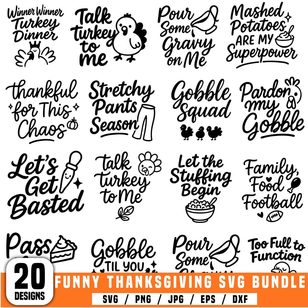 Funny Thanksgiving SVG, Turkey Day Quotes, Digital Download - Etsy