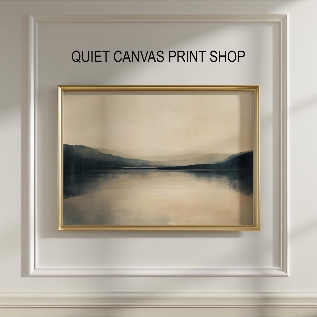 Tranquil Abstract Landscape Printable – Neutral Moody Wall Art ...