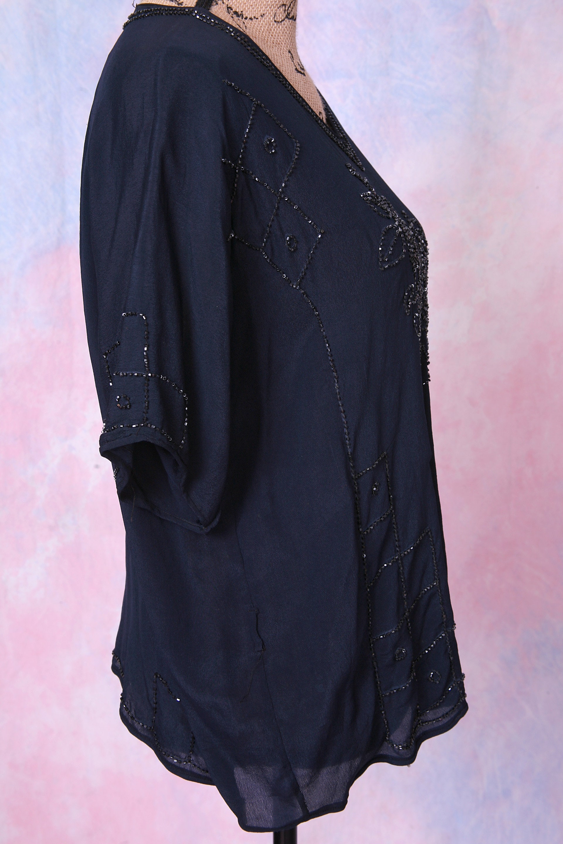 Vintage 1920's Flapper Beaded Short Sleeve Tunic One Size - Etsy