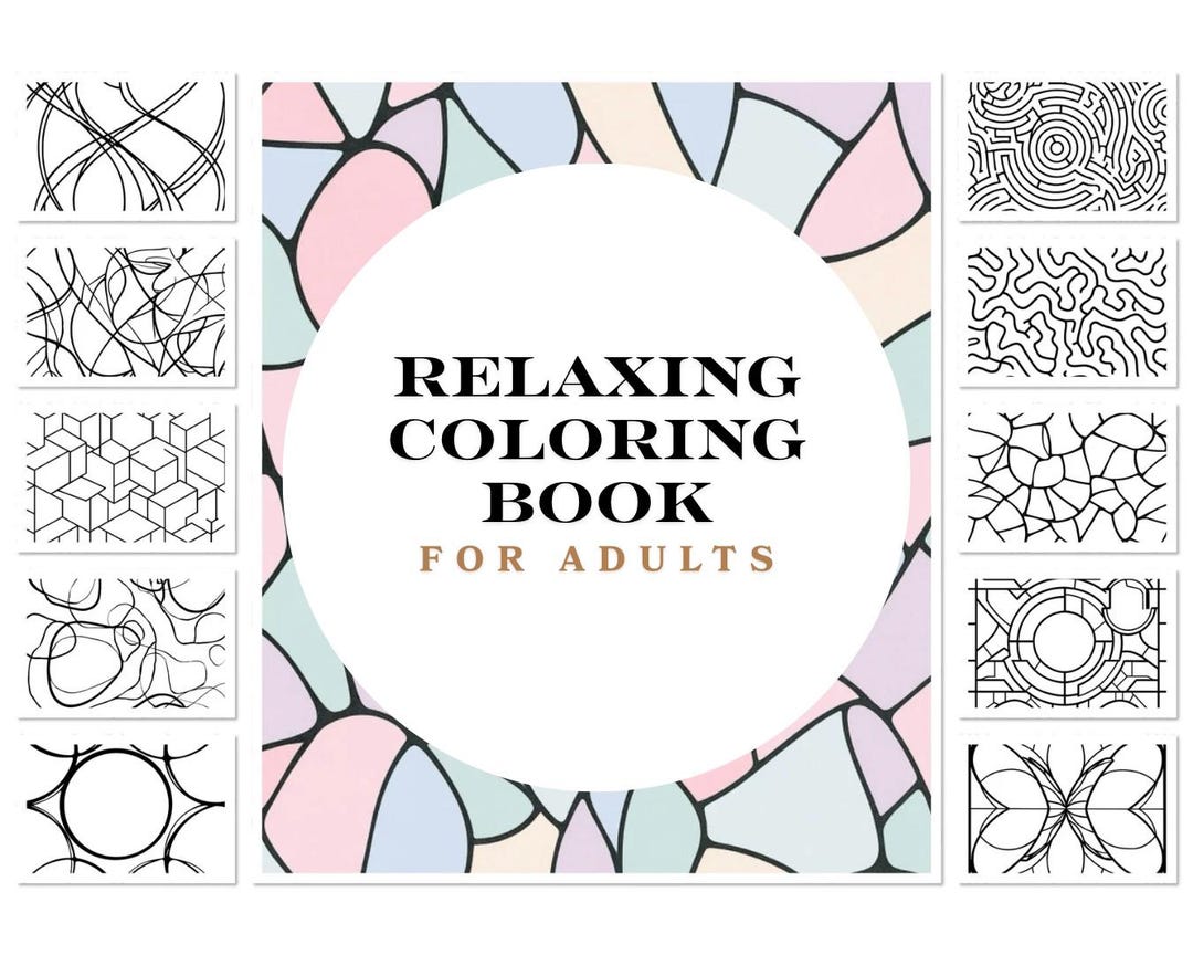 Relaxing Abstract Coloring Book for Adults | Coloring Book for Adults ...