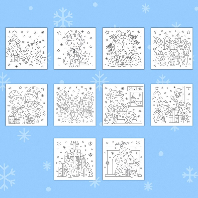 Winter Fun Coloring Book – Cute Printable Pages for Kids, Cozy Seasonal ...